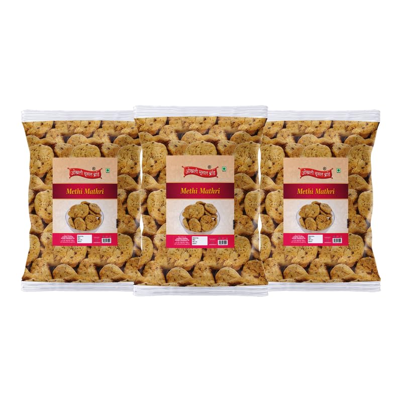 OKHLI MUSAL BRAND Suji Ajwain Gol Round Methi Mathris Mathri Puri Mathi ...