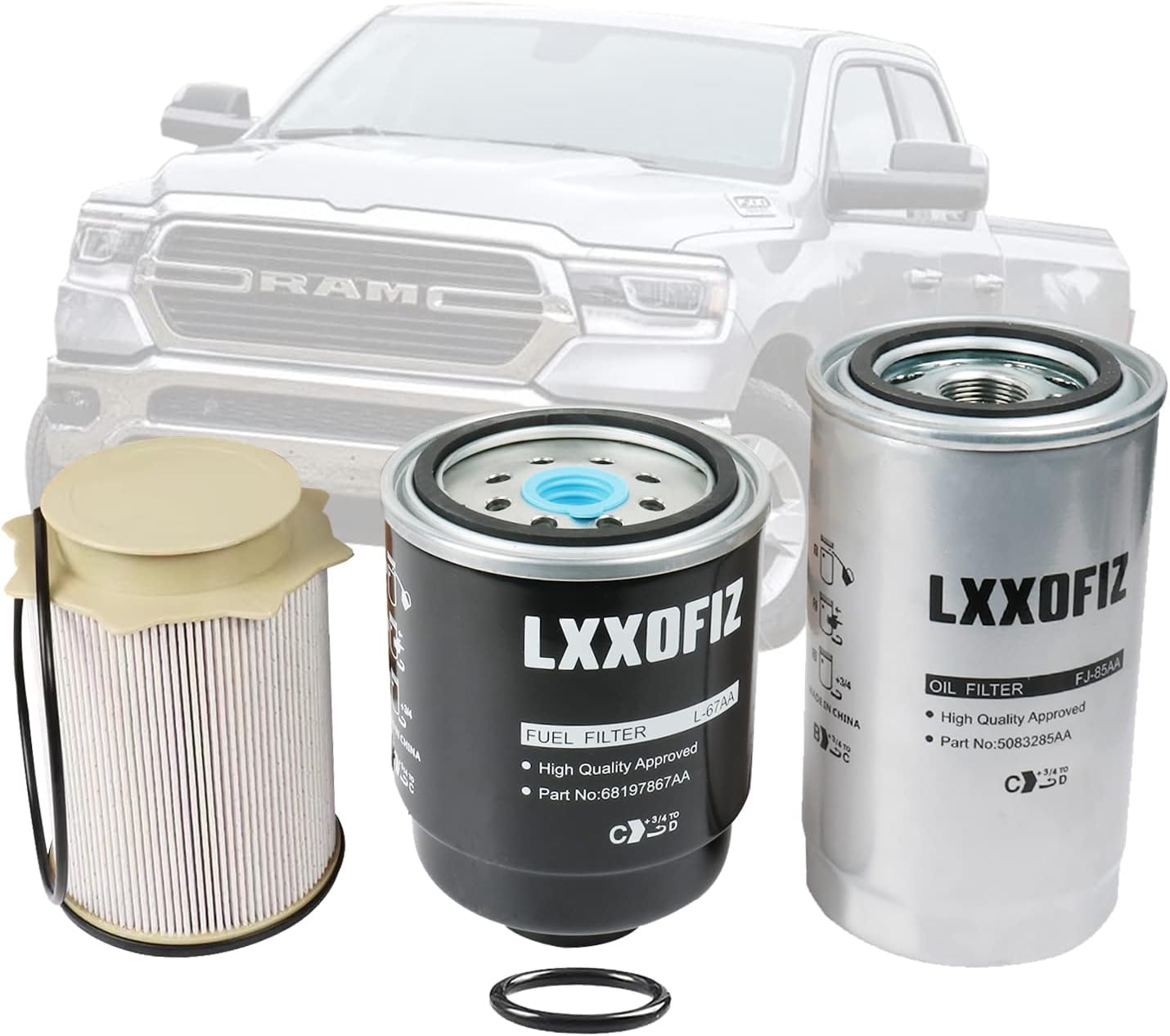 Amazon.com: Fuel Filter Water Separator and Oil Filter Set Fits for ...