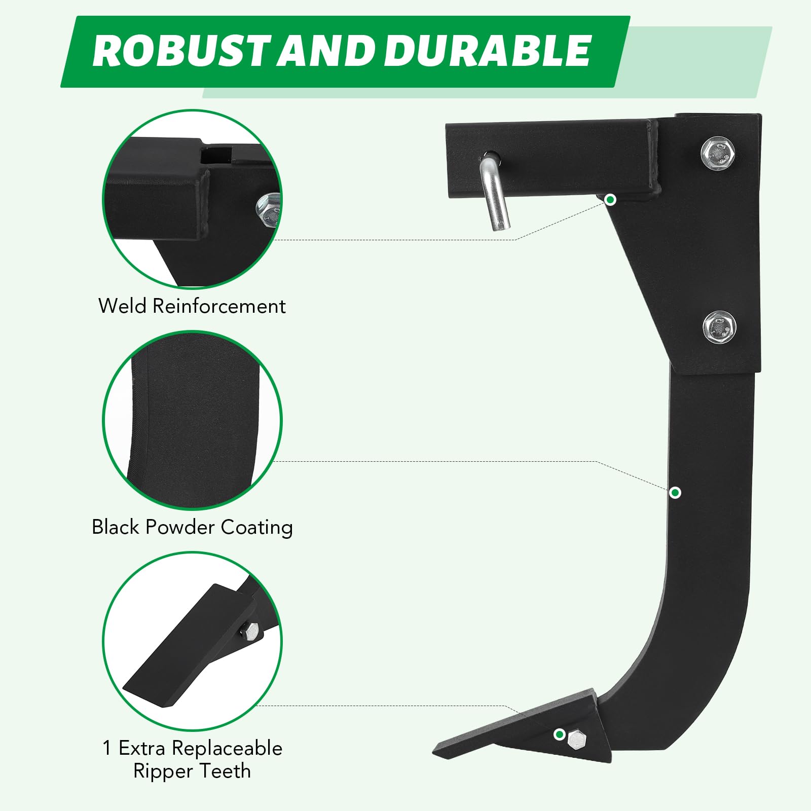 Snapklik.com : Garvee Hitch Mounted Ripper, 18 Shank Middle Buster Plow ...