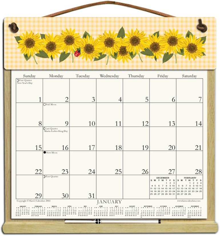 Amazon.com: Wooden Refillable Calendar Holder Filled with a 2025 ...