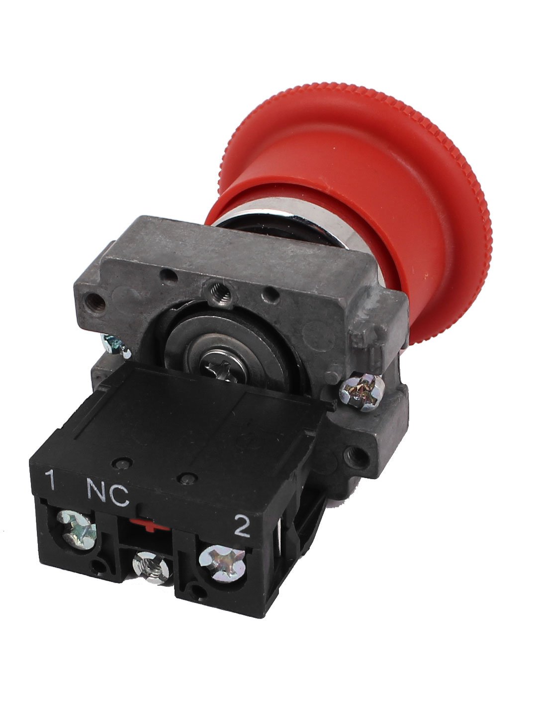 sourcingmap Red Mushroom Emergency Stop Push Button Switch Latching N/C ...