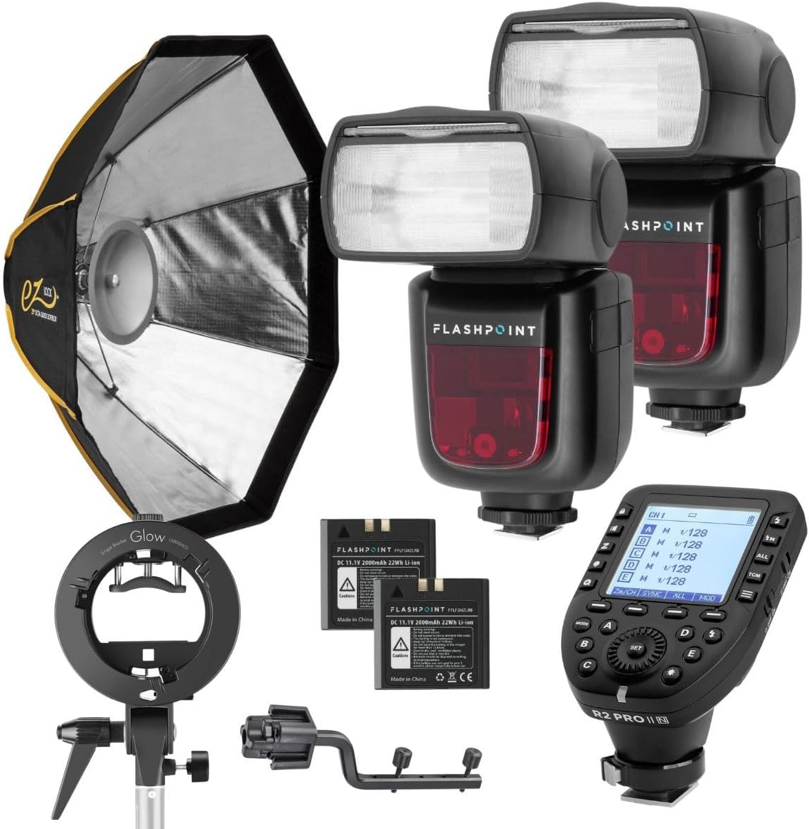 Amazon.com: Flashpoint Zoom Li-ion 2 Speedlight Kit with R2 Pro MarkII ...