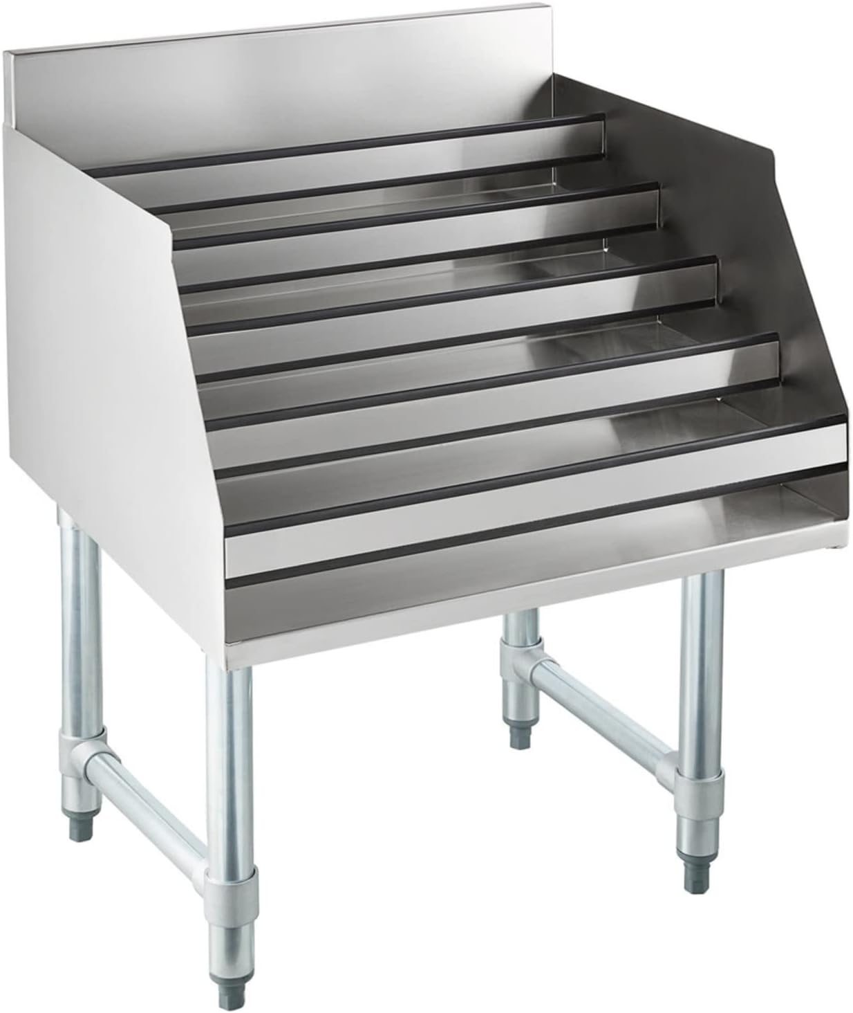 Amazon.com: 24 x 23 Inch Liquor Bottle Display Shelf 5-Tier Stainless ...