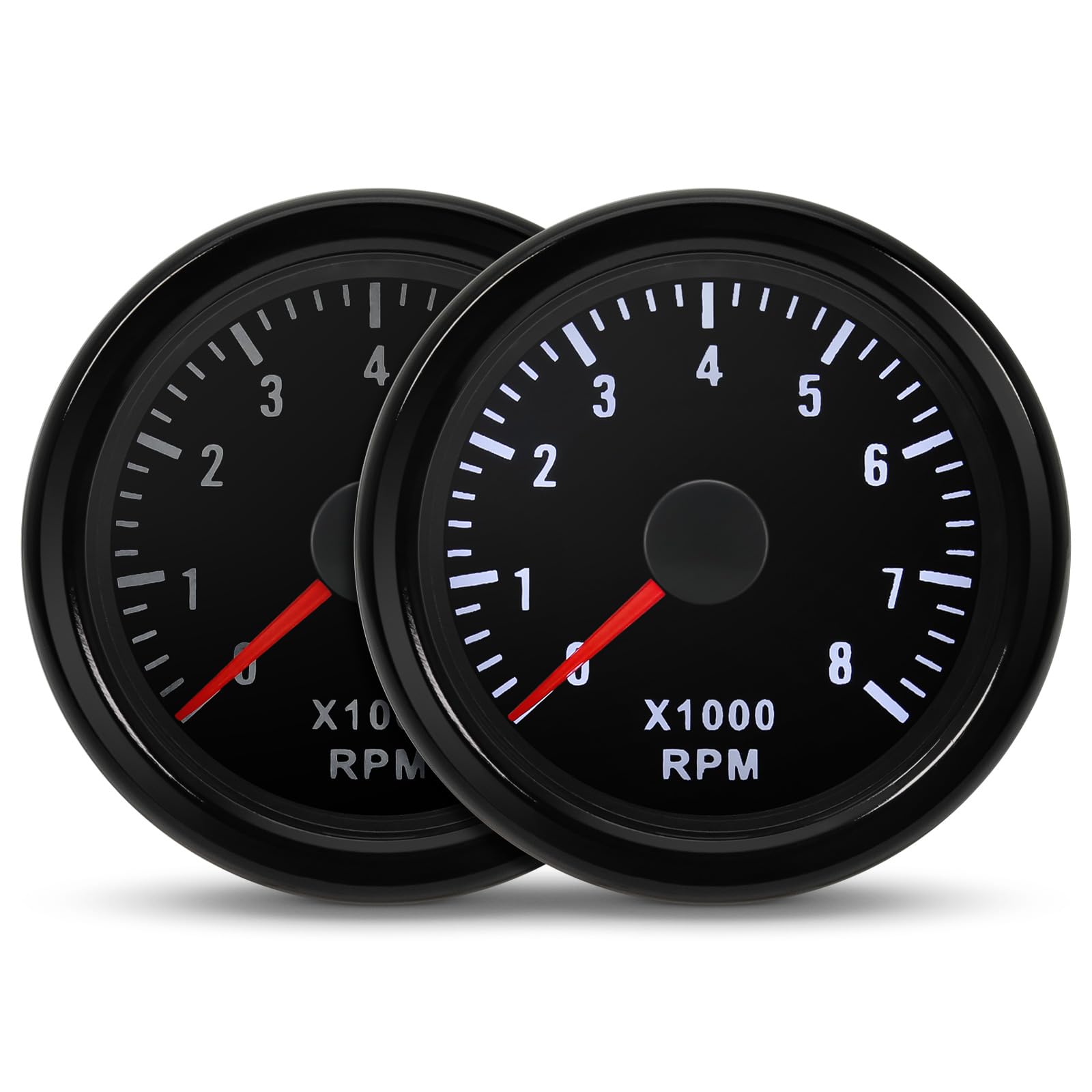 Snapklik.com : RPM Tachometer 2-1/16" 52mm Automotive Tachometer For ...
