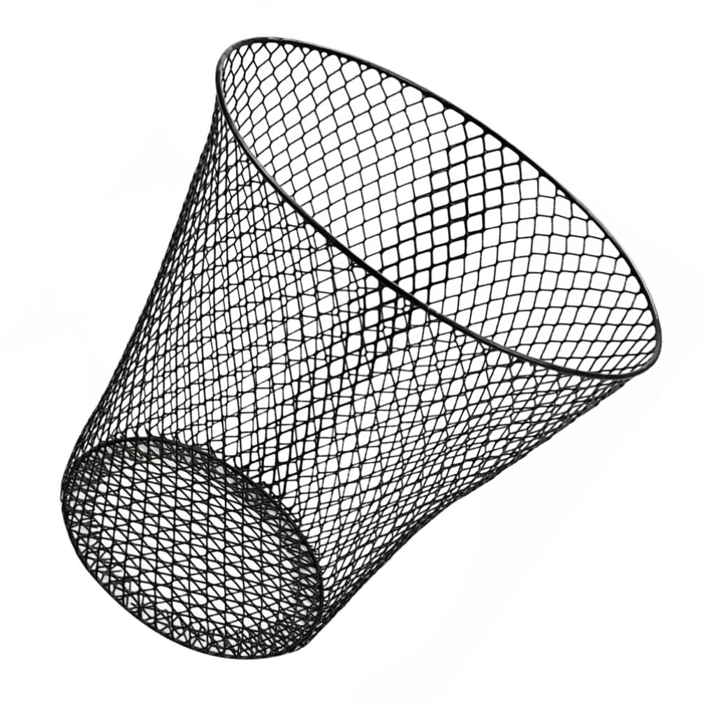 Amazon.com: Luxshiny Black Mesh Trash Can - Mesh Office Trash Can Open ...