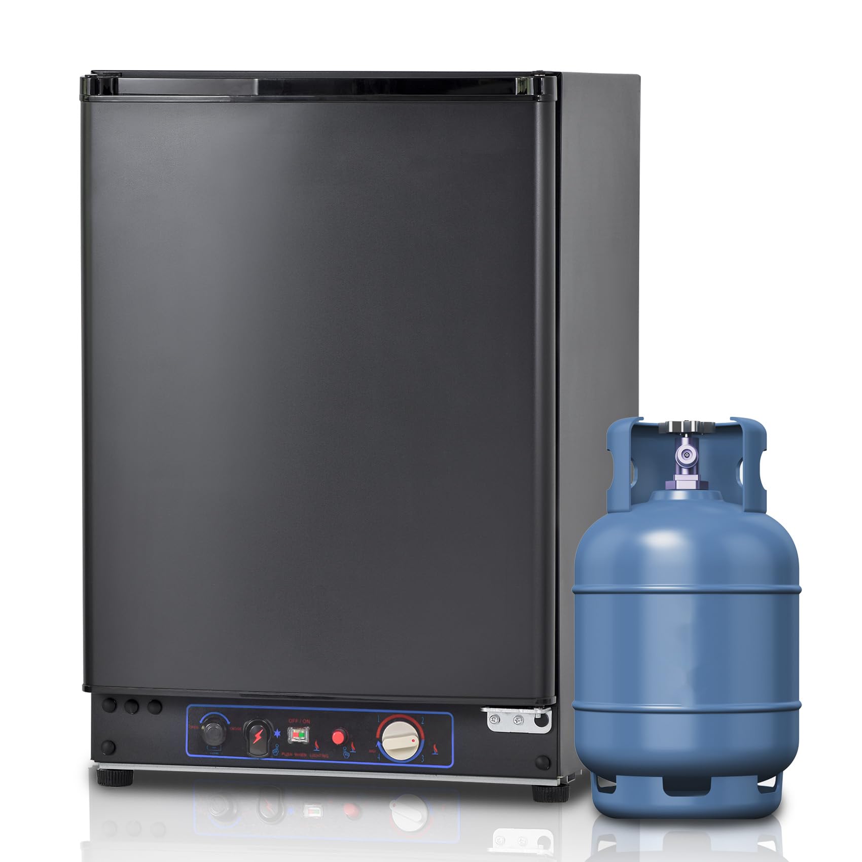 Techomey Gas Fridge 60L, 3 Way Fridge Camping, Gas Camping Fridge with ...