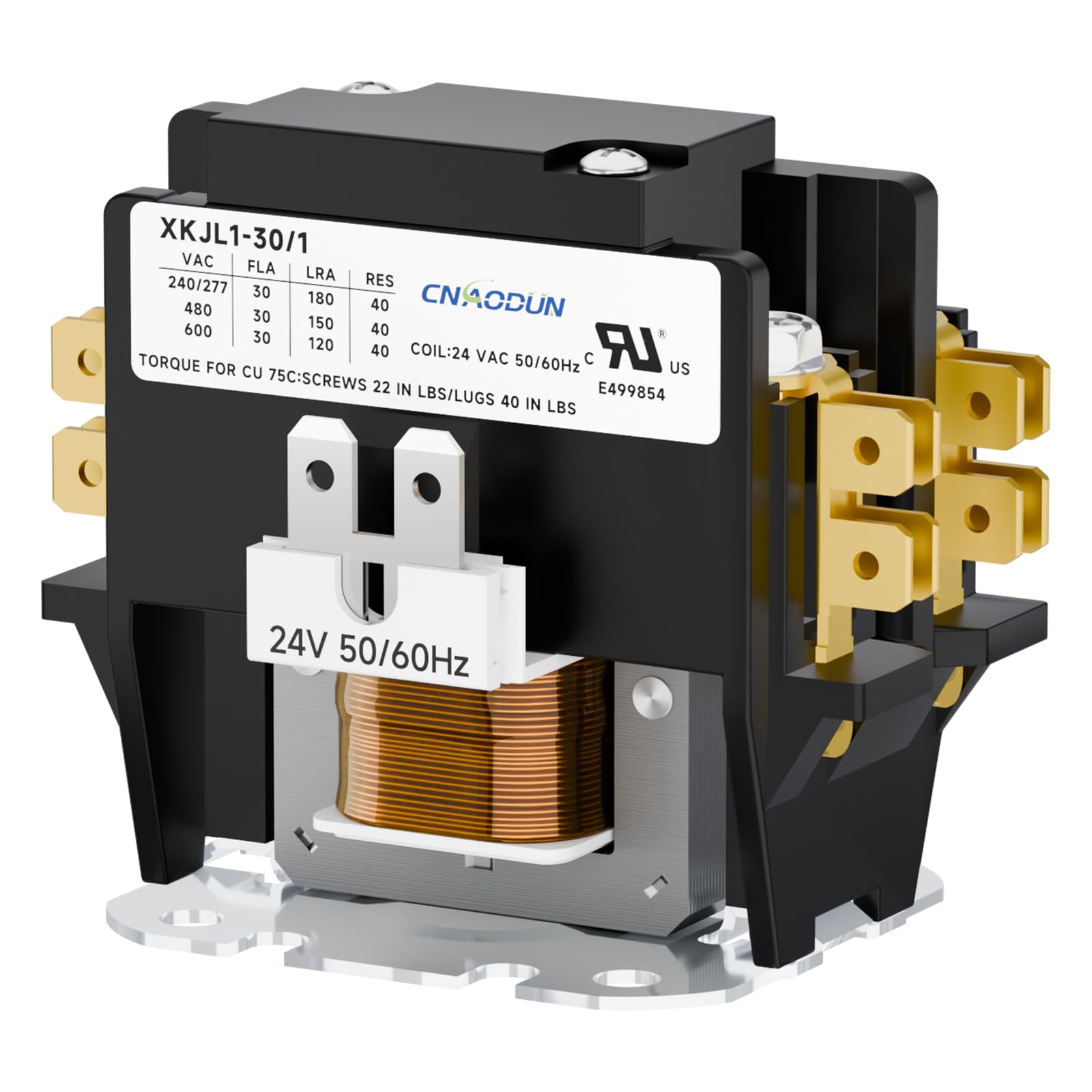 Snapklik.com : CNAODUN HVAC Contactor Air Conditioner Contactor 1 Pole ...