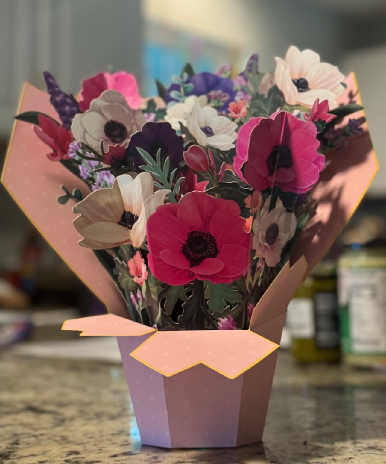 Amazon.com: Papercut Pop Up Flower Bouquet - Unique large life size 3D ...