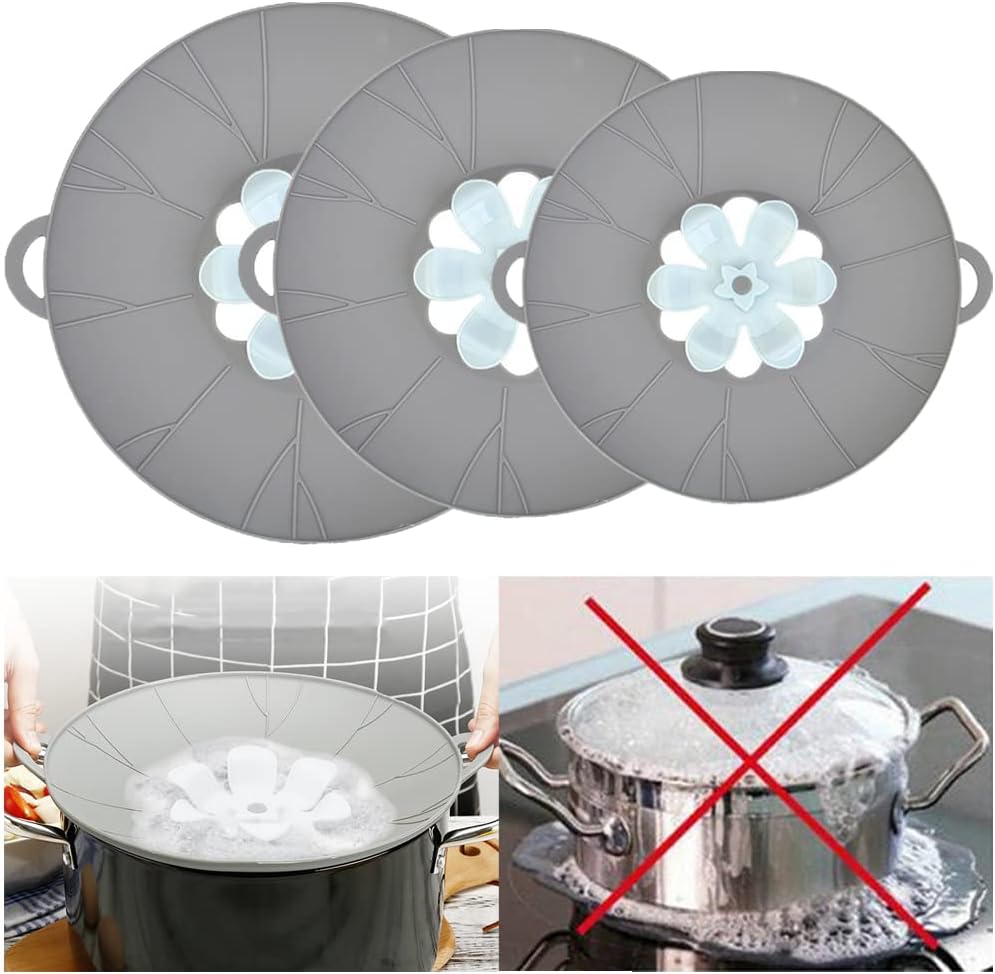 Amazon.com: 1 X Boil Over Safeguard - Silicone Lid Stops Pots and Pans ...