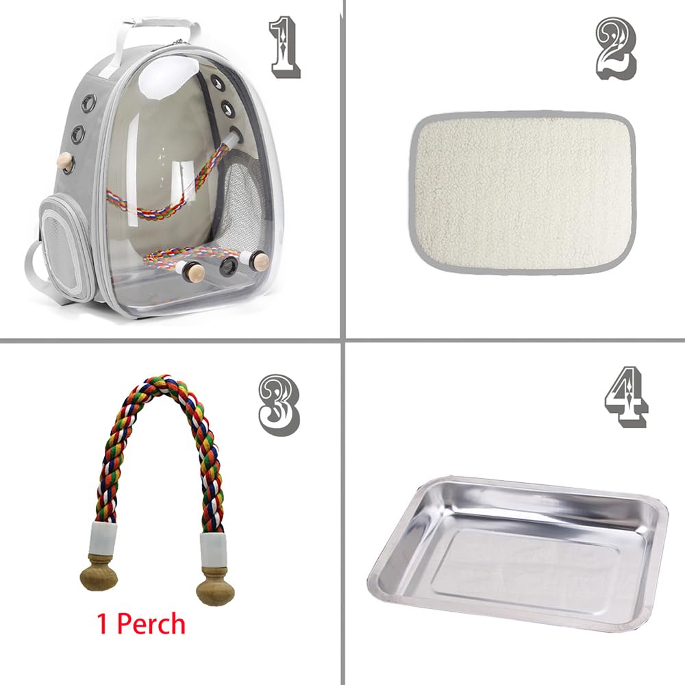 Snapklik.com : Bird Traval Carrier Cage, Clear Space Capsule Astronaut ...
