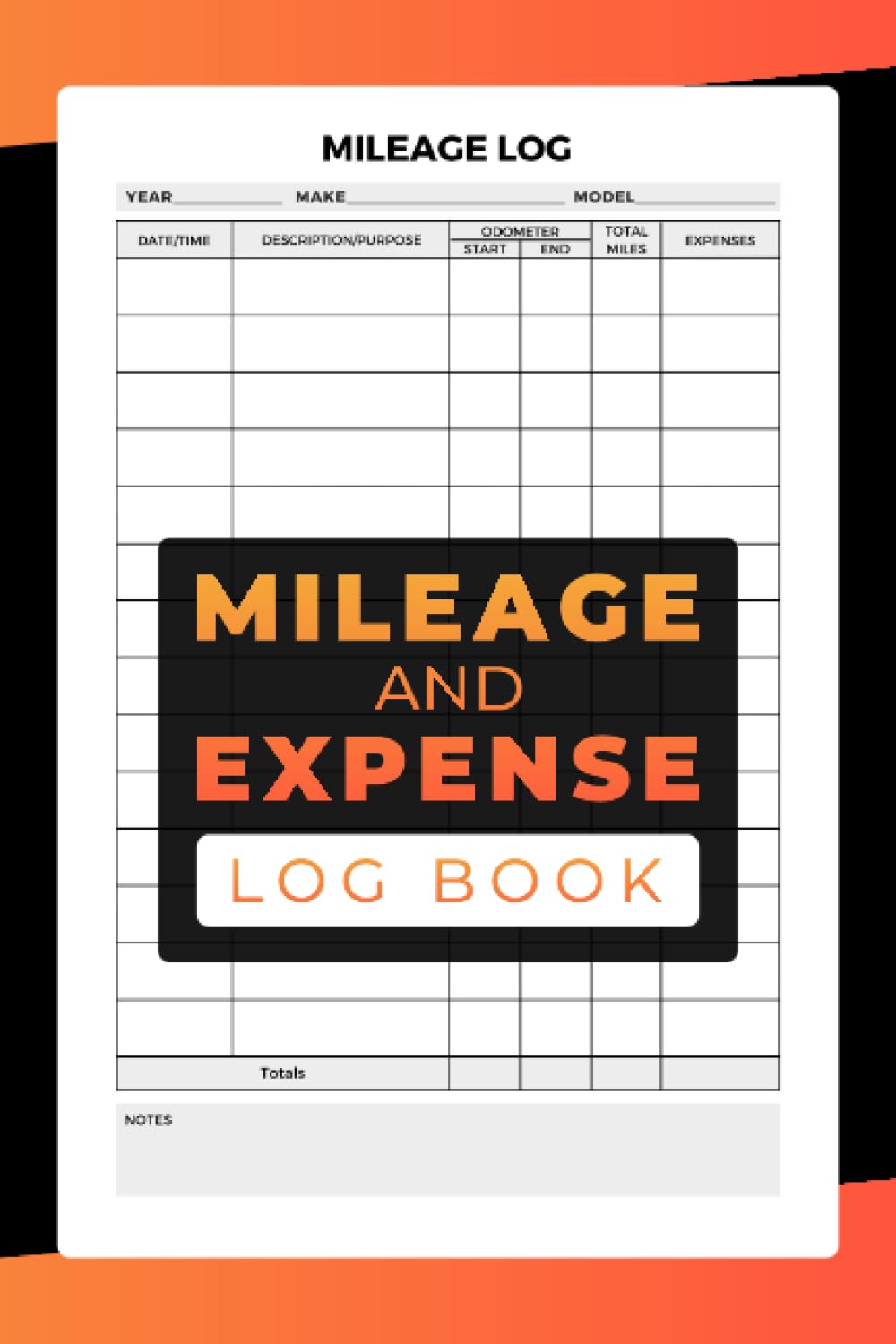 Mileage Log Book: Your Comprehensive Vehicle Mileage Logbook, 108 pages ...