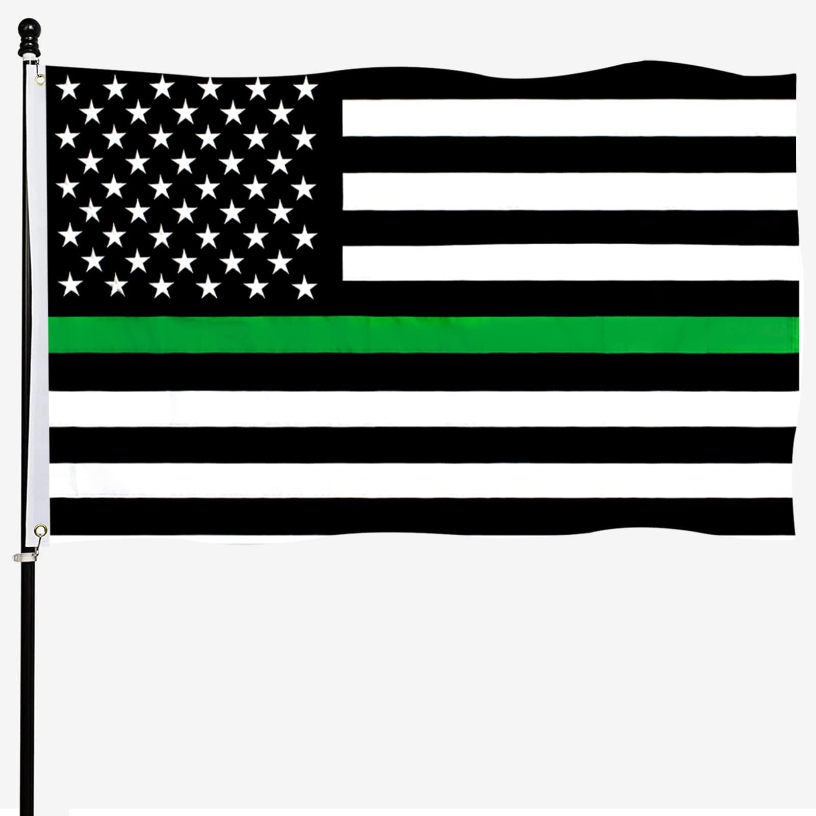 5 Best American Flag With Green Stripe | Embroidered Over Print