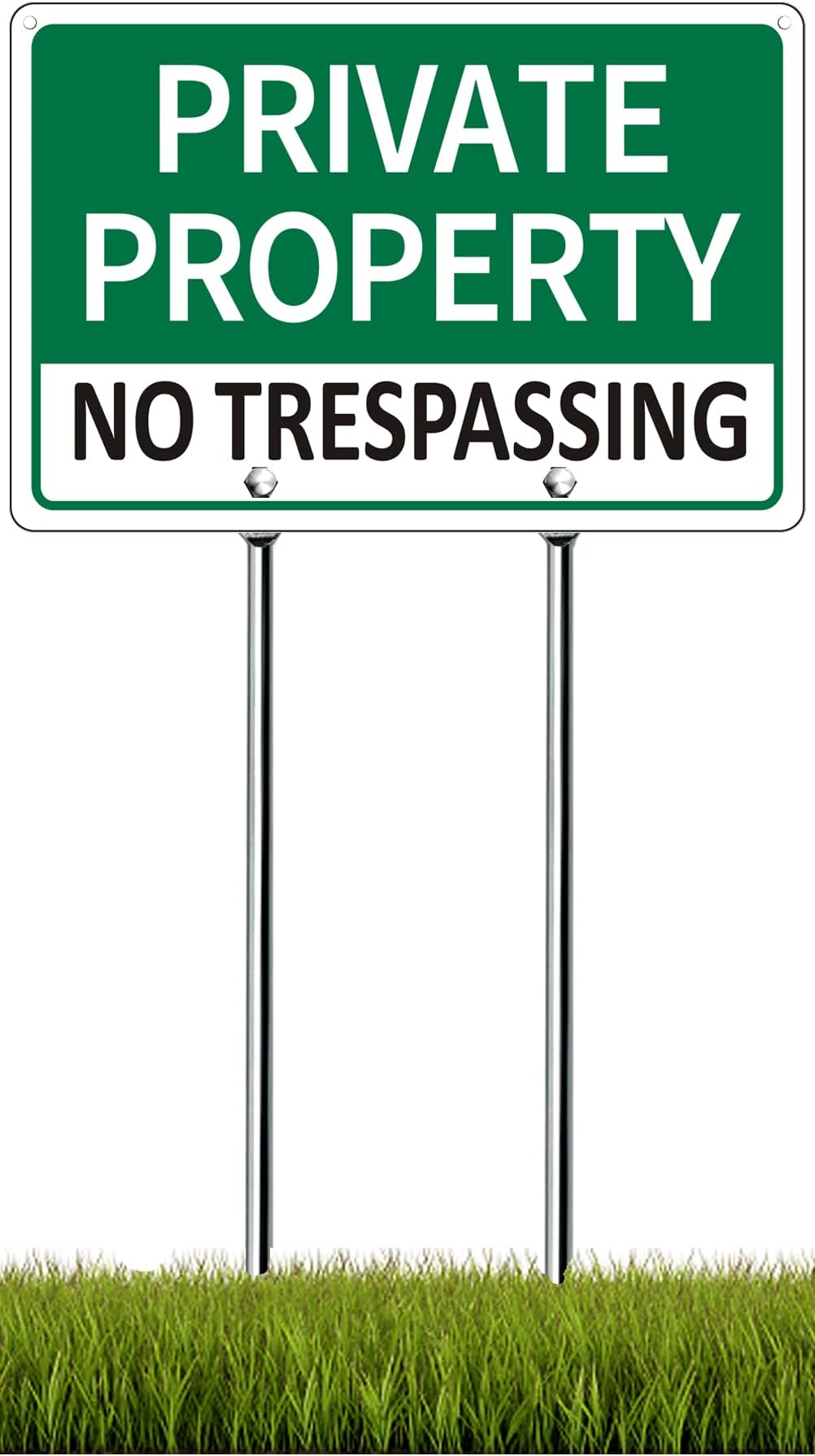 Amazon.com: Private Property Yard Sign with Stake, Metal No Trespassing ...