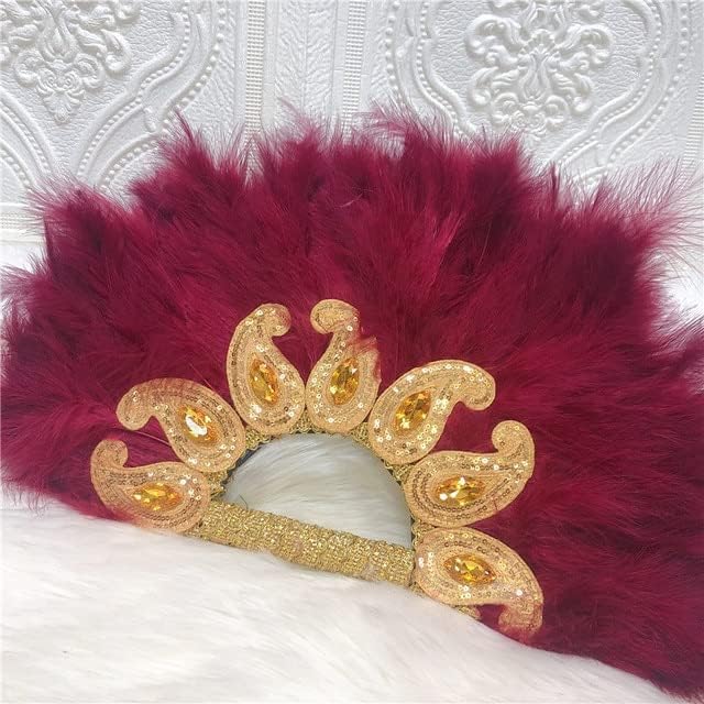 Amazon.com: Nigerian Handmade Feathers Fan for Wedding Party Feather ...