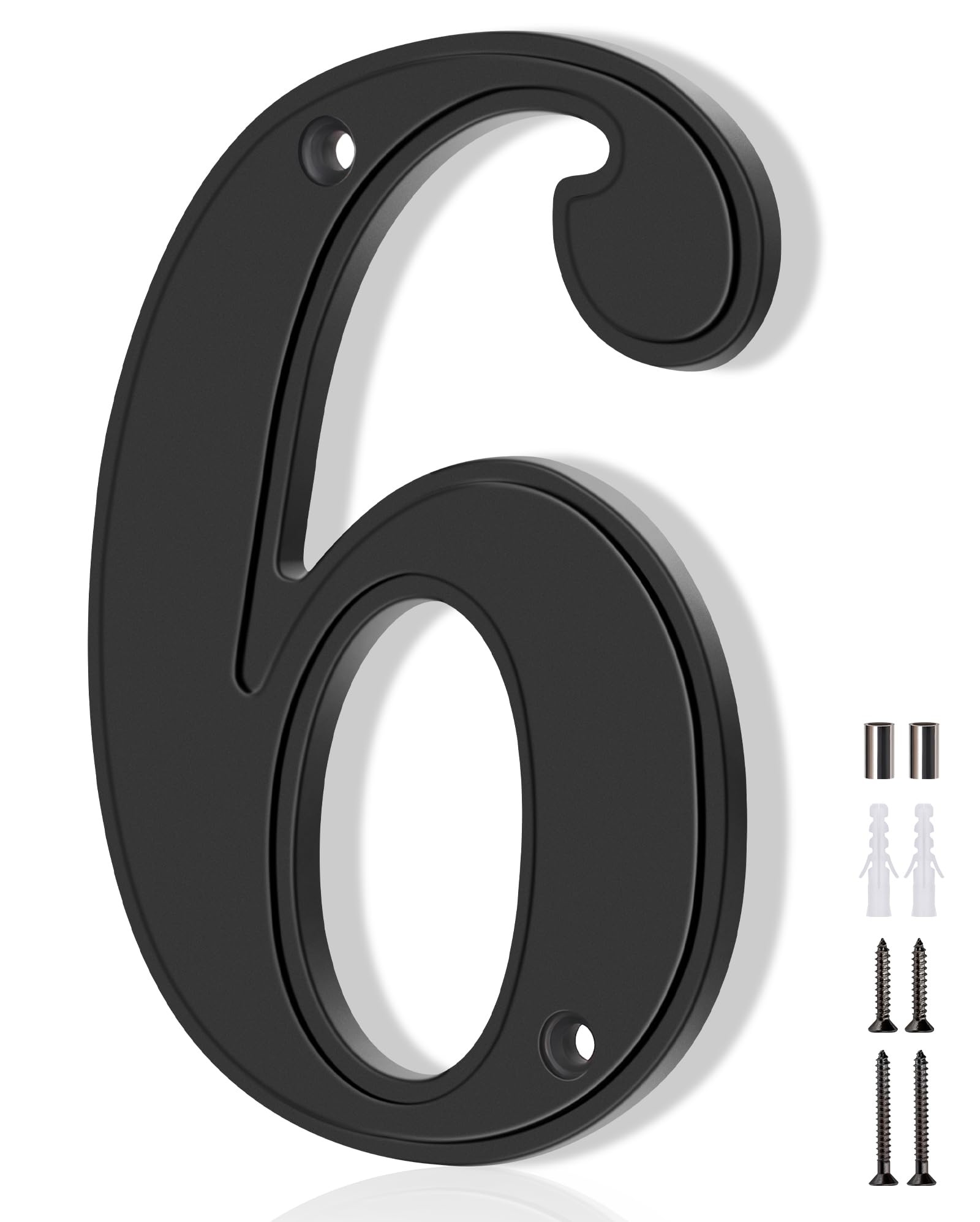 Amazon.com: House Numbers 6, Emotionlite House Address Numbers, Black ...