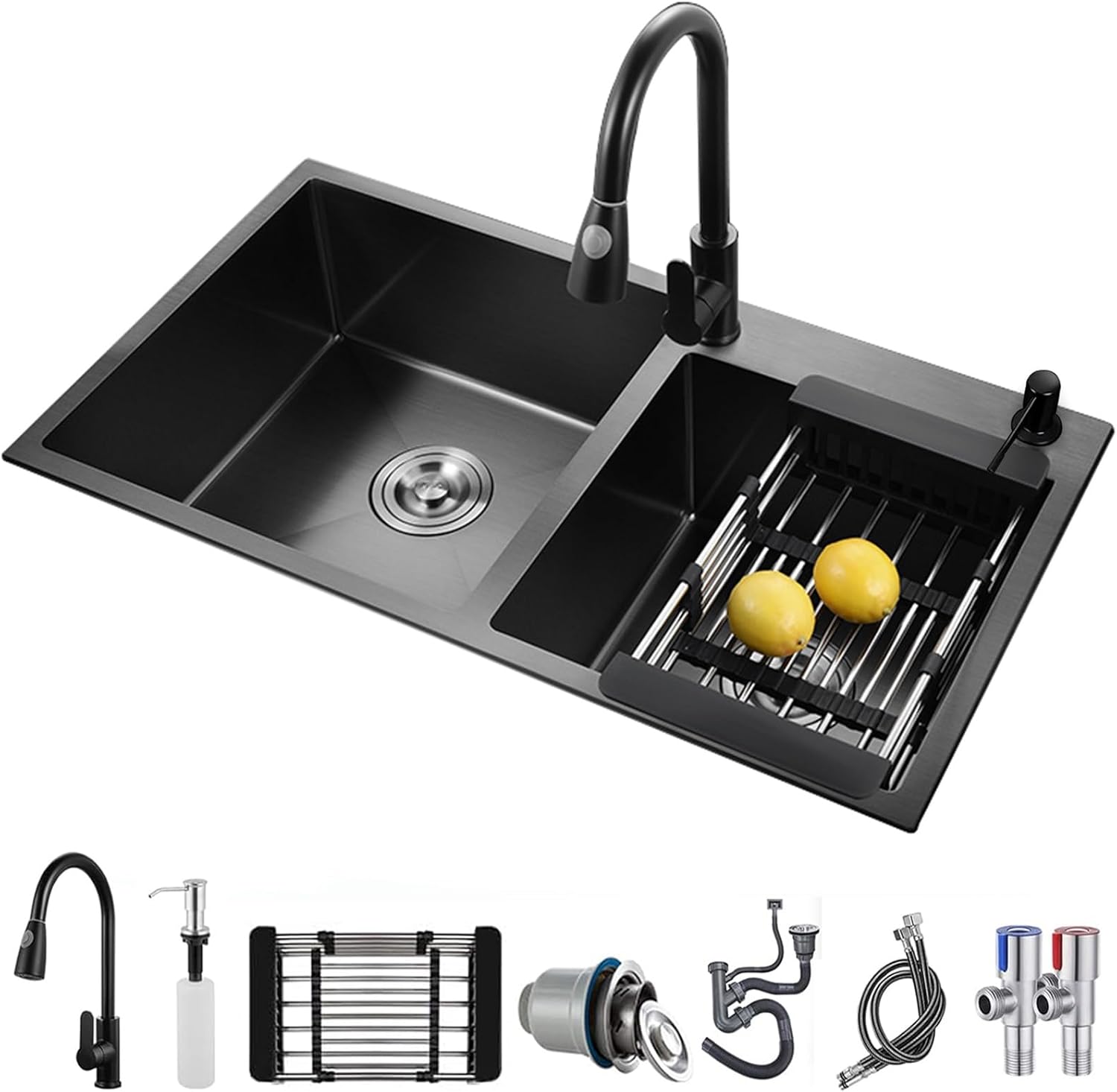 Amazon.com: Double Bowl Stainless Steel Kitchen Sink,Versatile ...