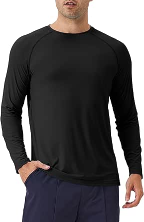 Amazon.com: SPVISE Men's Long Sleeve Shirts UPF 50+ UV Sun Protection Athletic Shirts Quick Dry ...