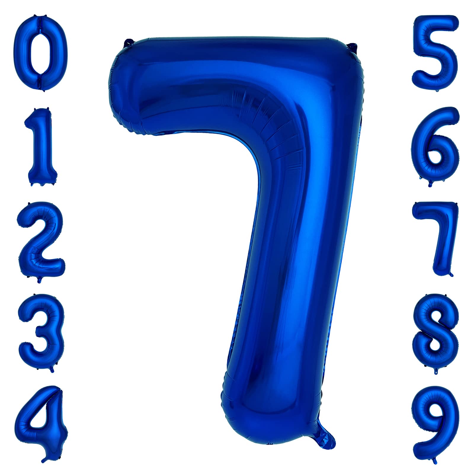Amazon.com: Navy Blue Number 7 Balloons 40 Inch Large Dark Blue Helium ...
