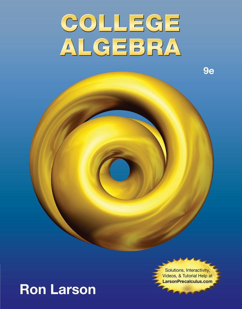 College Algebra: Larson, Ron: 9781133963028: Amazon.com: Books