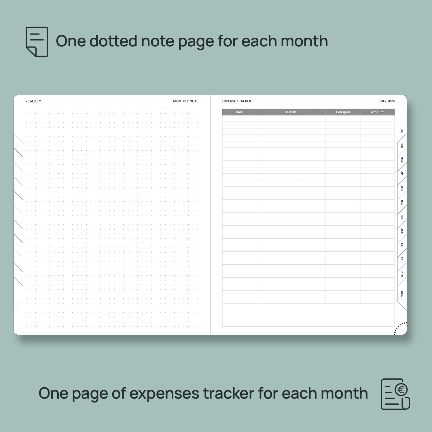 Snapklik.com : POPRUN Monthly Planner 2024-2025 (8.5" X 10.5"), 18 ...