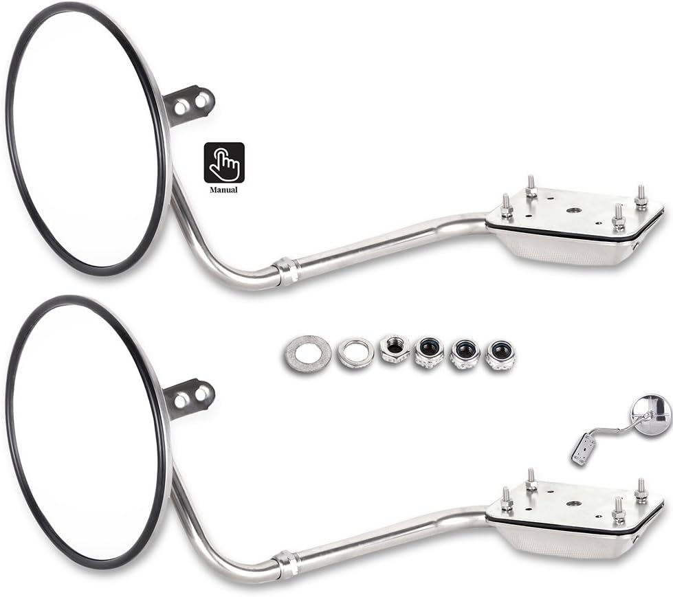 Amazon.com: ECCPP Hood Mount Convex Mirrors A Pair of Chrome Hood Mount ...