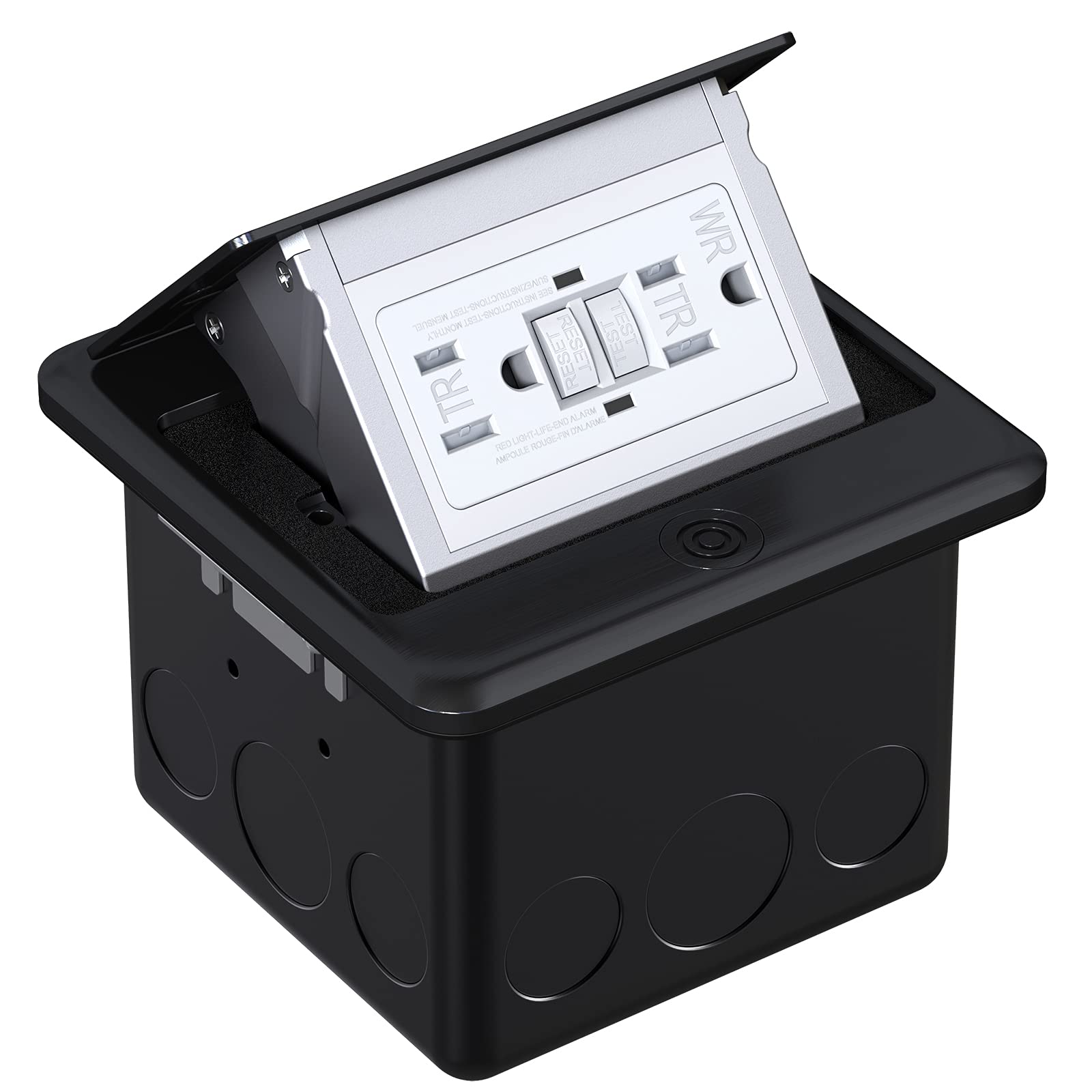 WEBANG Pop Up Floor Outlet Covers Box with 15 Amp Stainless Steel GFCI ...