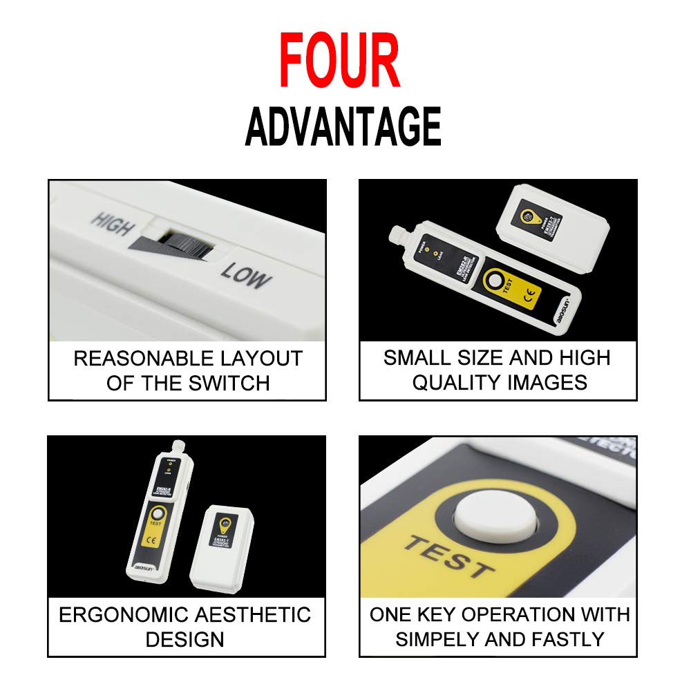 Snapklik.com : ALLOSUN Ultrasonic Leak Detector 40KHz2KHz, Leak Tester ...