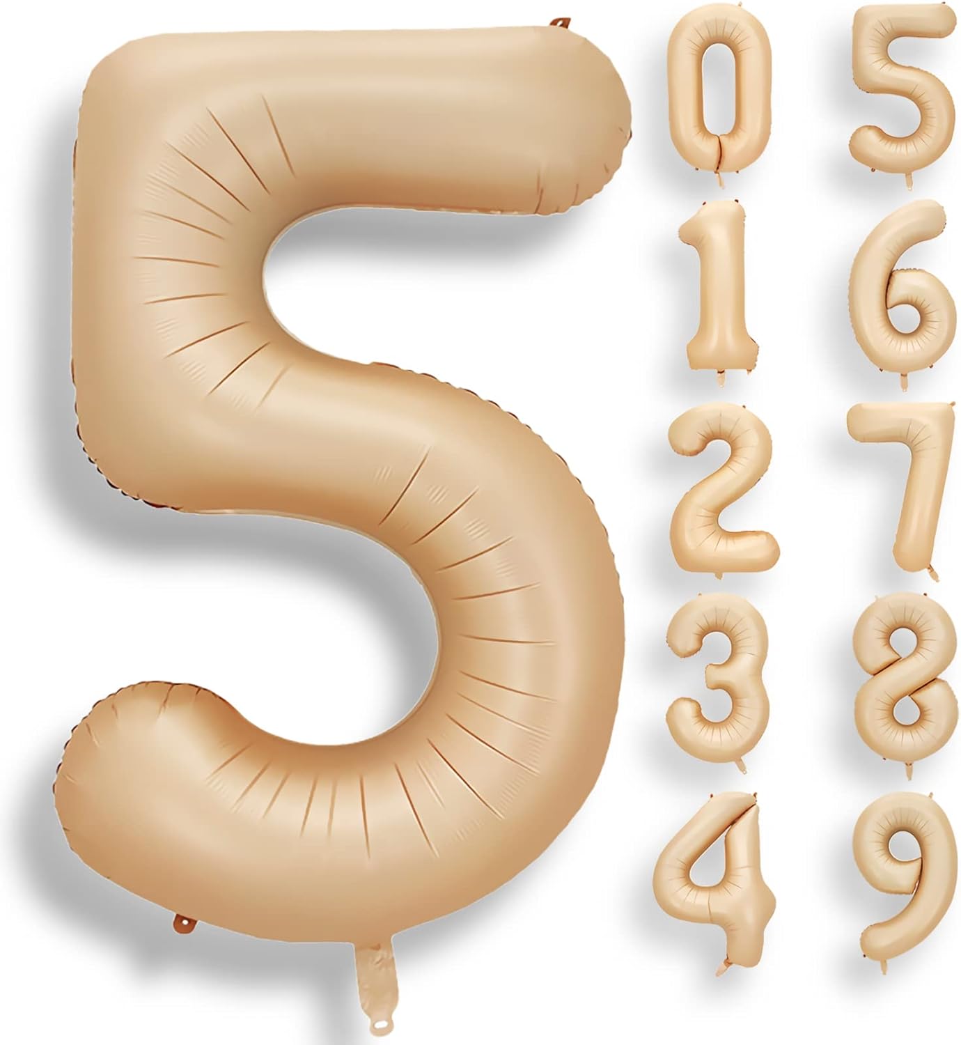 Amazon.com: 40 Inch Light Brown Number 5 Balloon Helium Foil Mylar ...