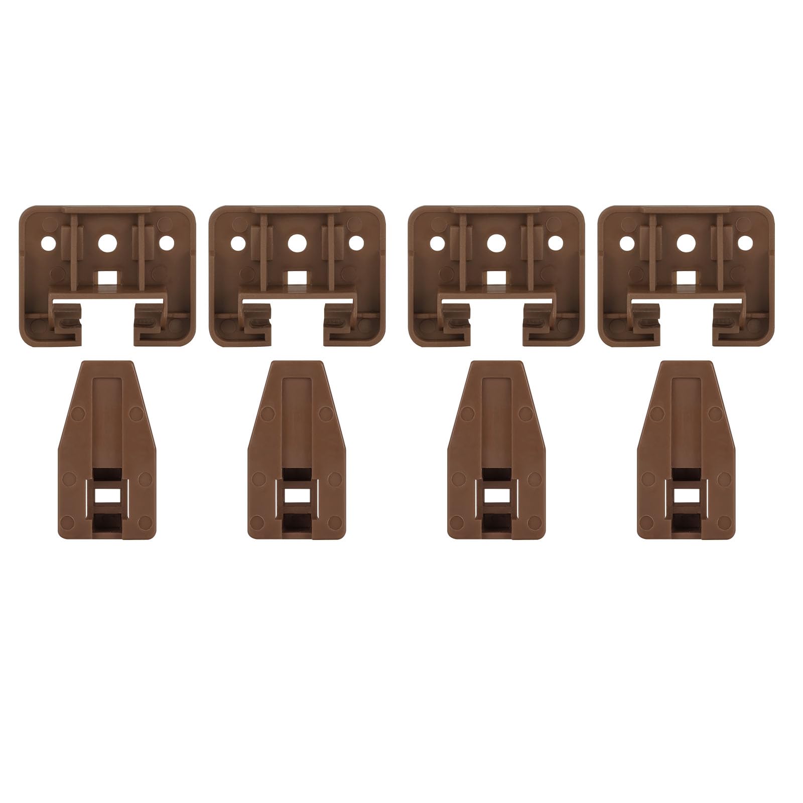 LONTAN 4 Pack Plastic Drawer Slides and Guides Drawer Replacement Part ...