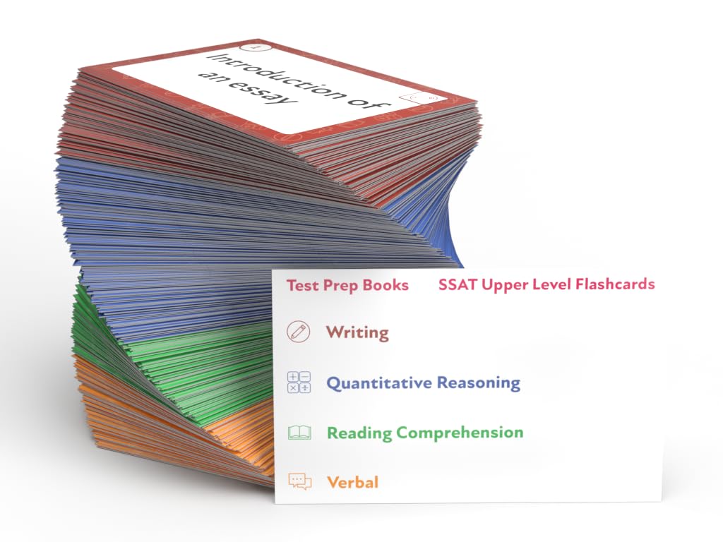 Snapklik.com : SSAT Upper Level Prep Study Cards 2024-2025: SSAT Upper ...