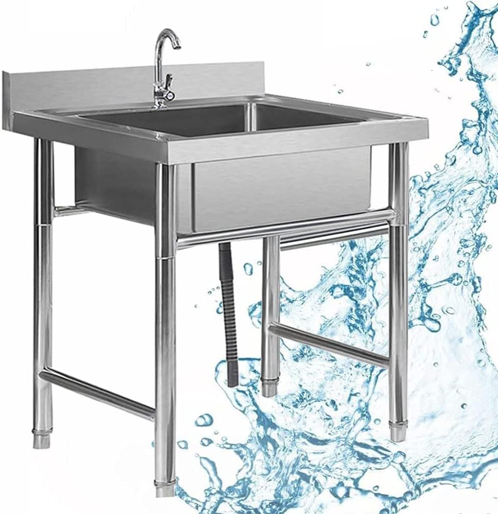 Lavello Da Esterno A Vasca Freestanding In Acciaio Inox, lavello ...