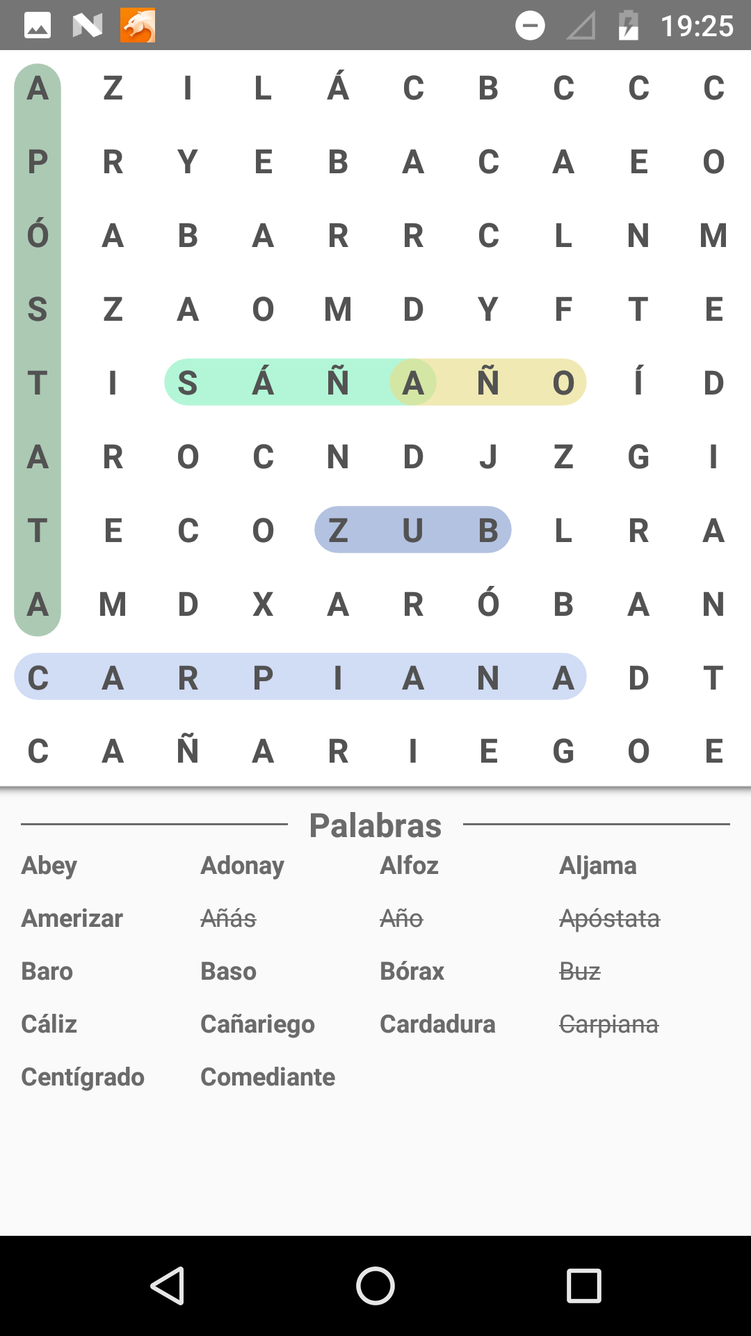 Aplicación Palabras Cruzadas en Español en Amazon Appstore