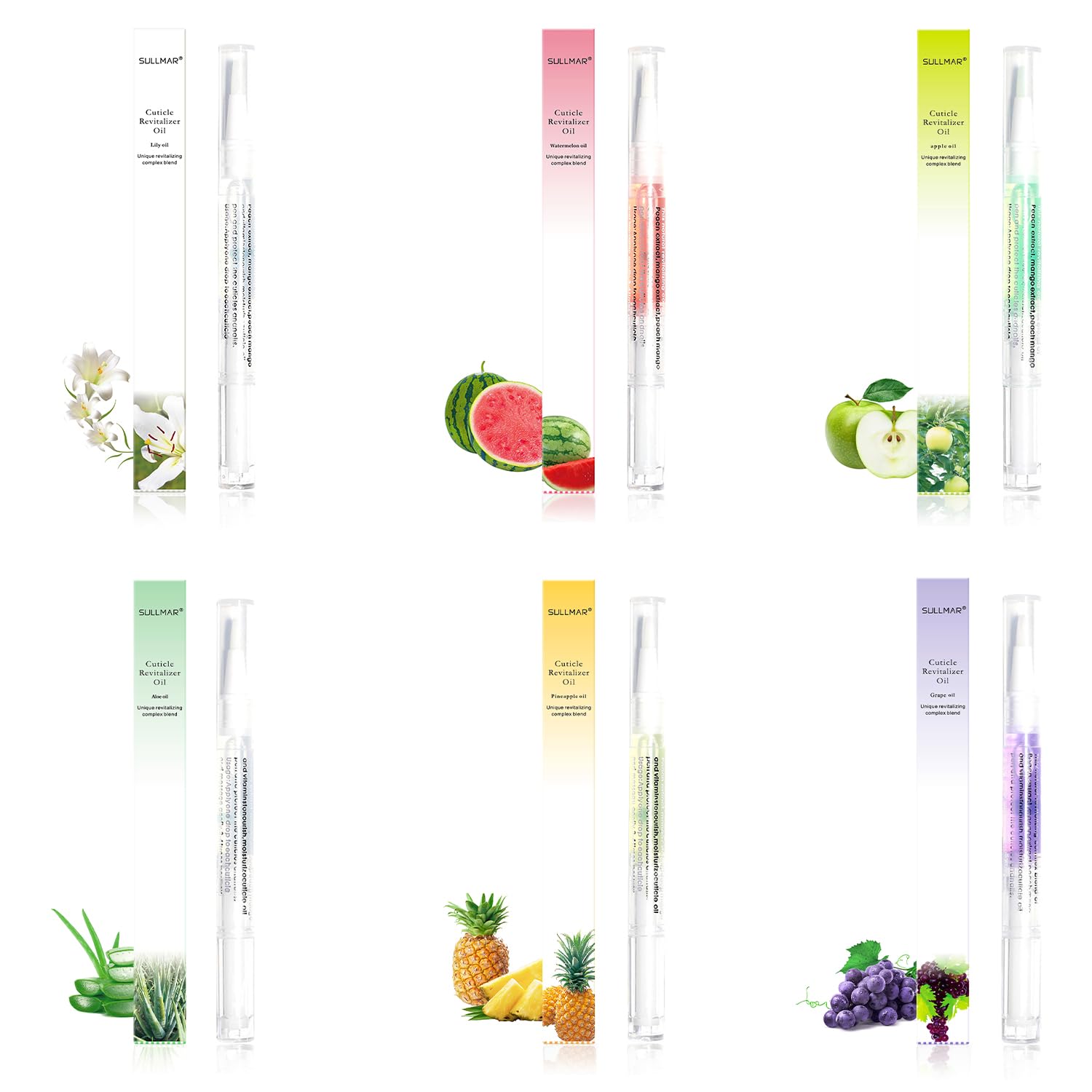 Amazon.com: SULLMAR Cuticle Oil Pen Sweet Almond Nail Growth Serum and ...