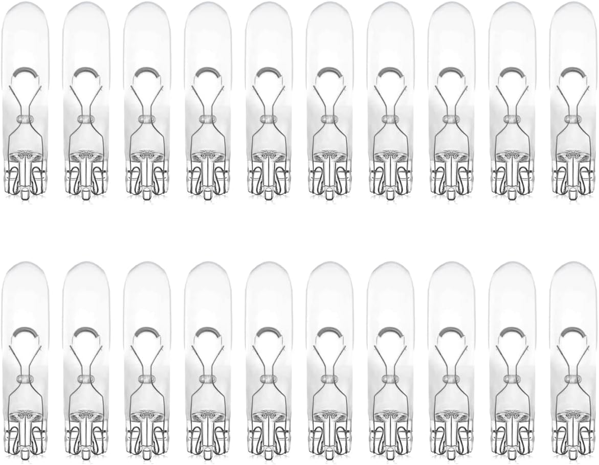 Magnet - Set of 20 T5 wedge halogen bulbs - 12V 1.2W T5 w2 x 4.6d ...