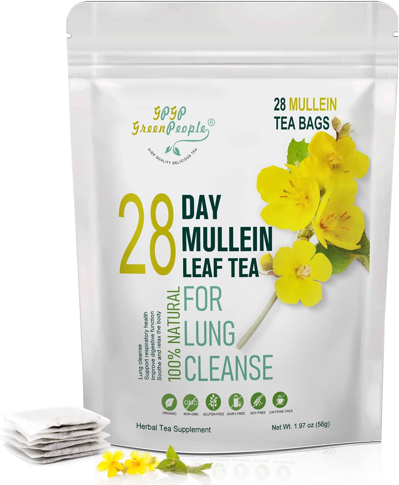 Amazon.com: Mullein Leaf Tea for Lungs Cleanse, Immune and Respiratory ...
