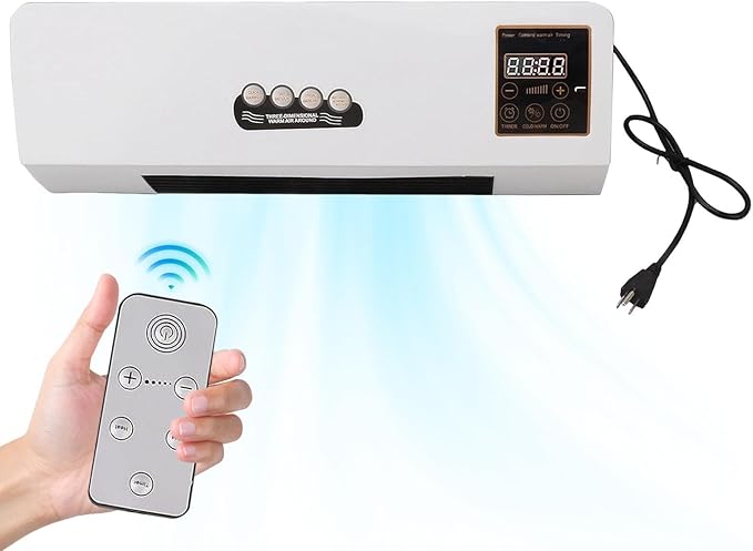 Wall Mounted Heater | Remote Control Adjustable Heater with Timer,Home ...