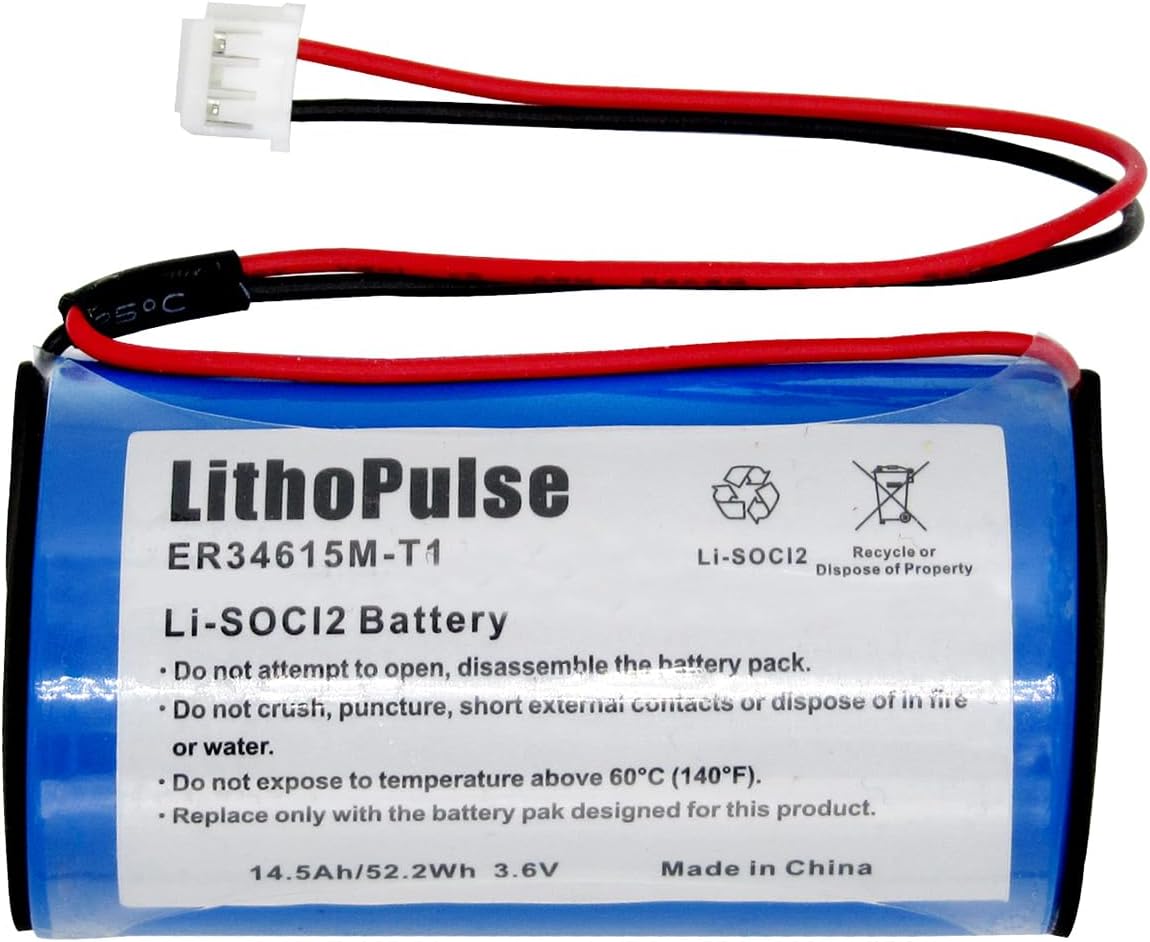 Amazon.com: OmniCel ER34615 3.6V 19Ah Size D Lithium Battery with Wire ...