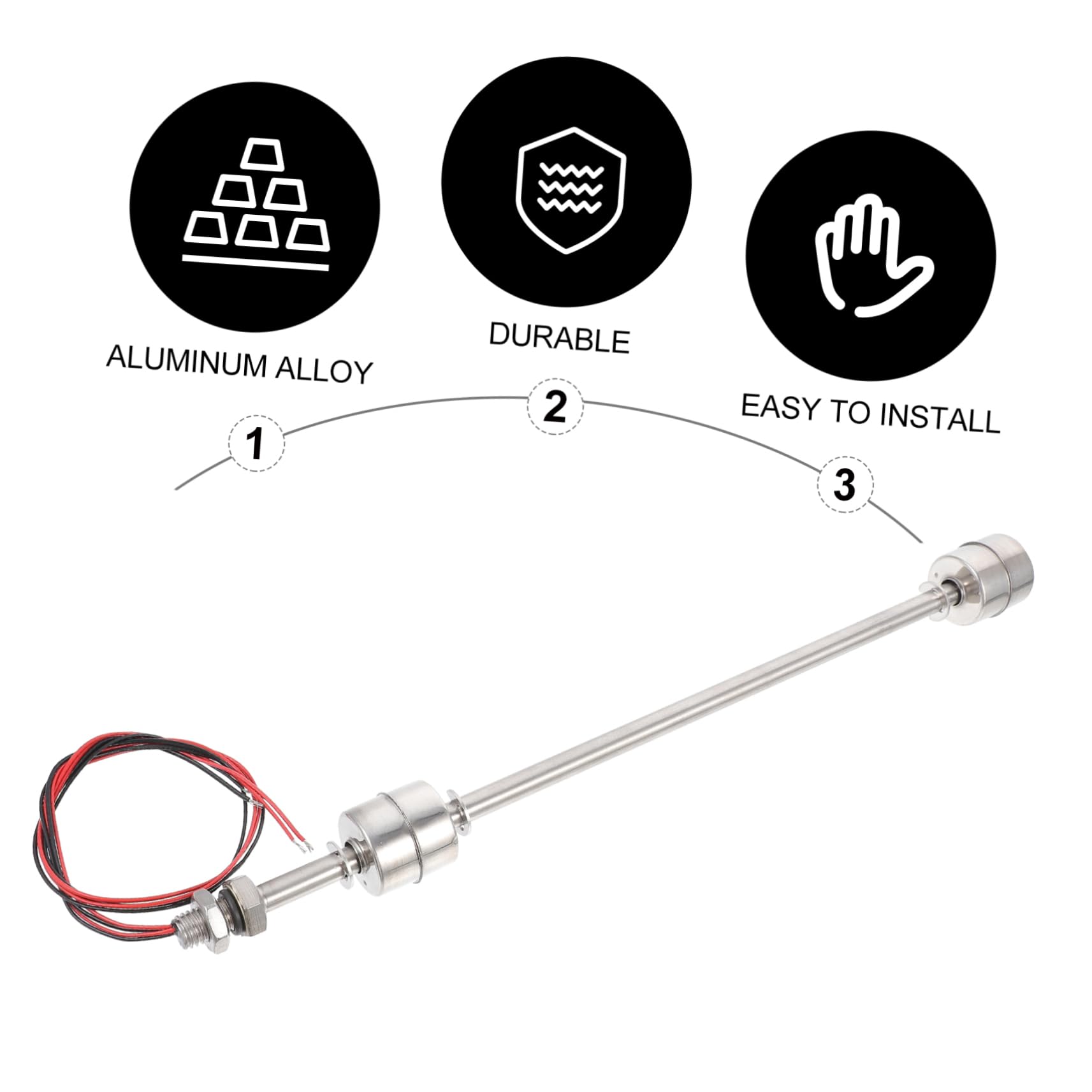 Water Trough Float Valve Dual Float Water Level Sensor - Stainless ...
