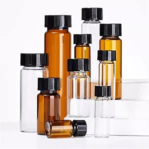 2ml to 50ml clear/brown glass sample bottle, reagent vials with plastic ...
