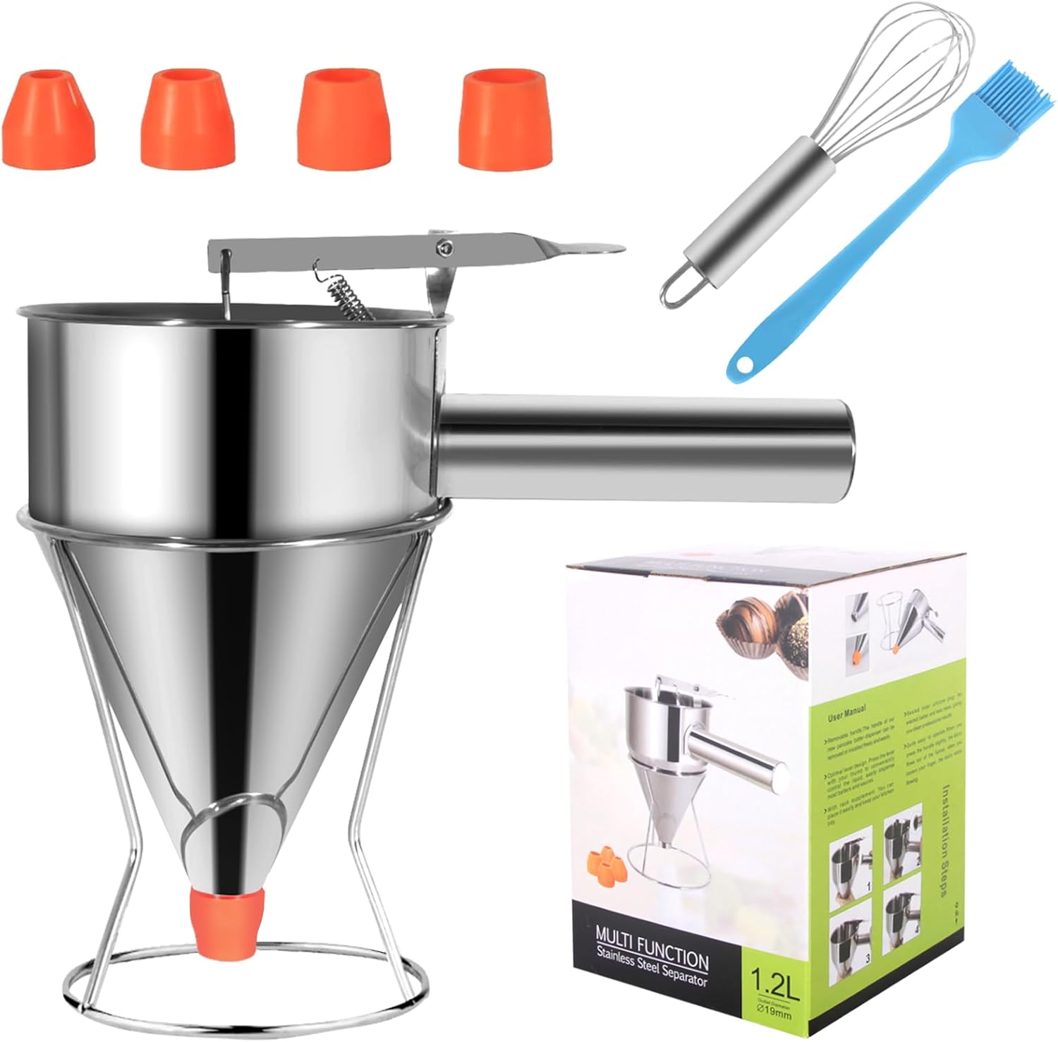 Amazon.com: Pancake Batter Dispenser Funnel Cake Maker Cupcake ...