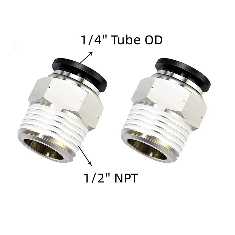 Snapklik.com : VETLEY PNEUMATIC Push To Connect Fitting 1/4 Inch Tube ...