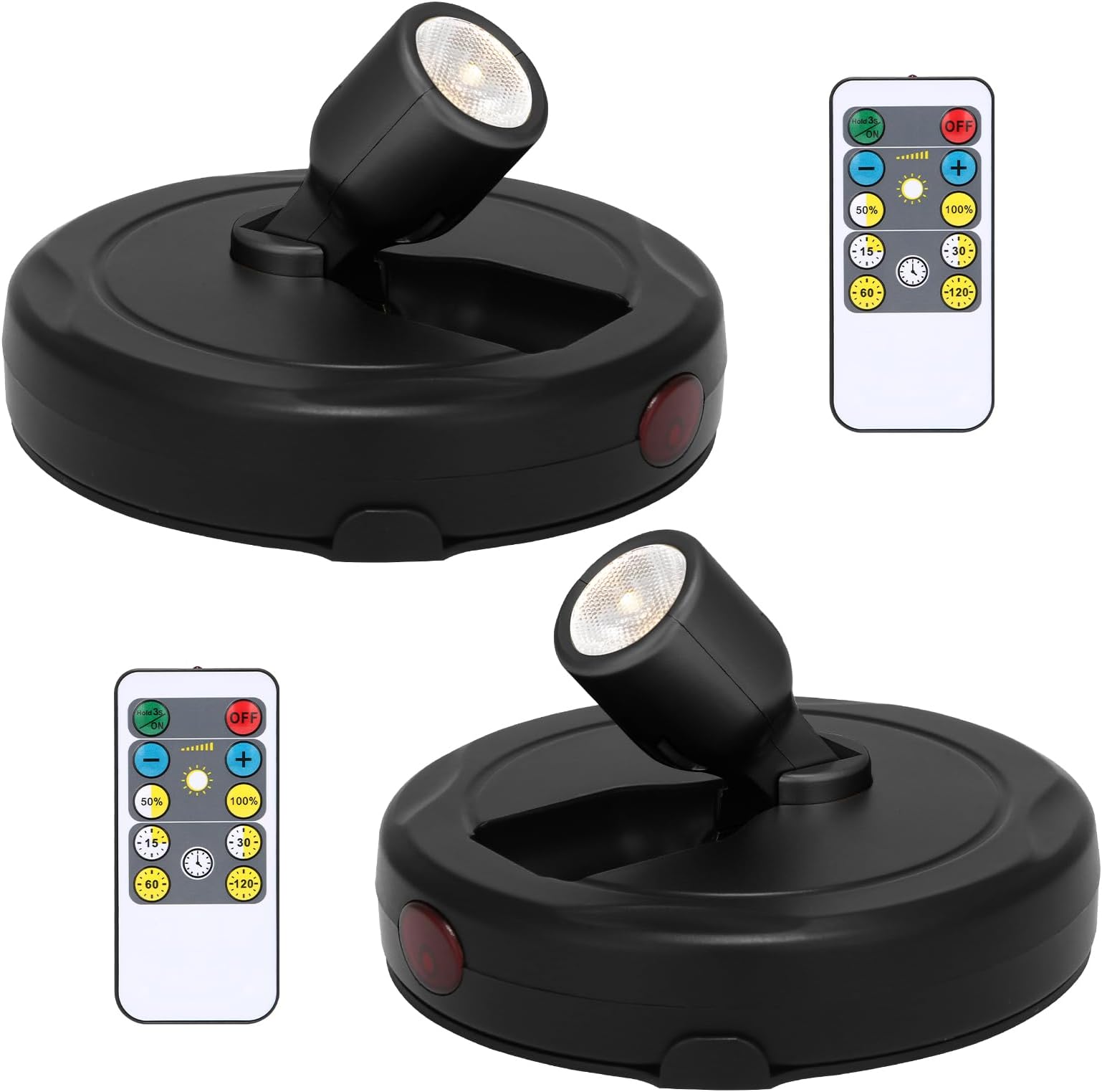 KANESIKI Wireless Spotlight Battery Operated, RGB Up Lights Indoor with ...