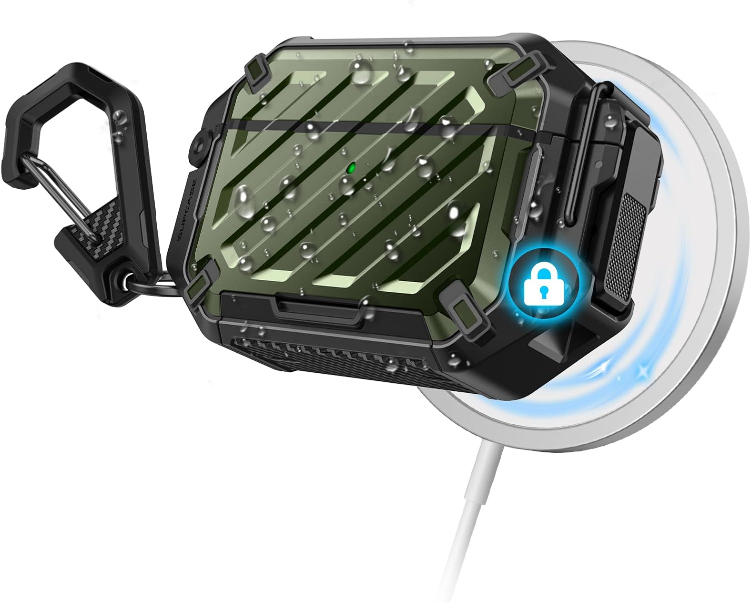 Amazon.com: SUPCASE for AirPods Pro 3 Case with Lock & Carabiner, [IP68 ...