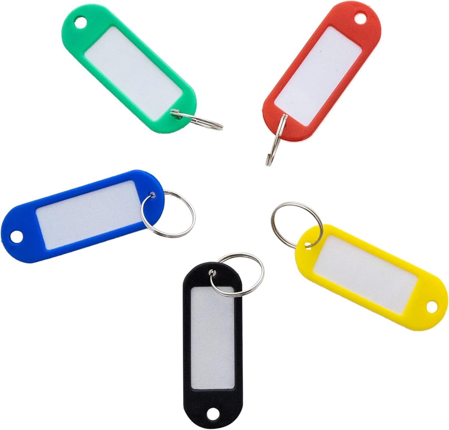 Amazon.com: BAZIC Key Tag Label Window, Assorted Color Tags, Plastic ...