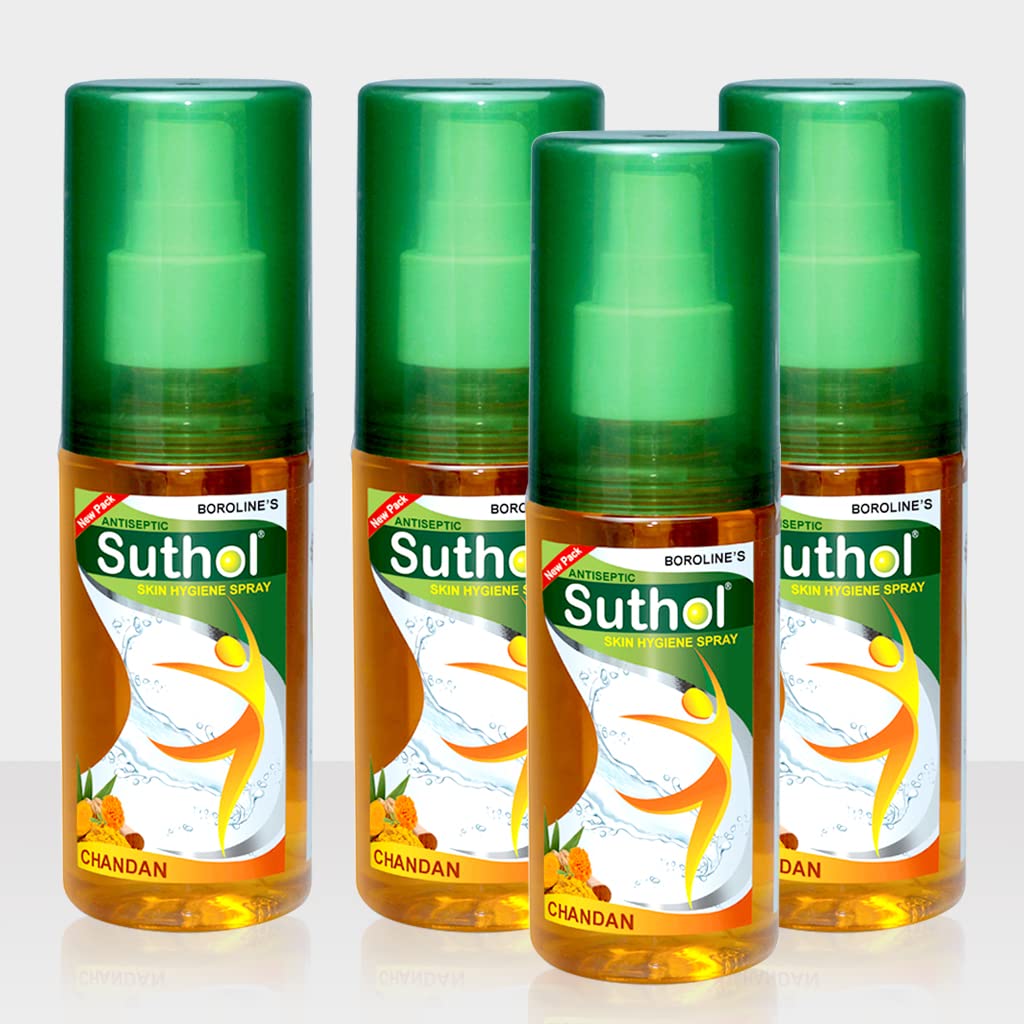 Buy BOROLINE's Suthol Active Chandan Spray 100 ml X 4 | Stops Skin s ...