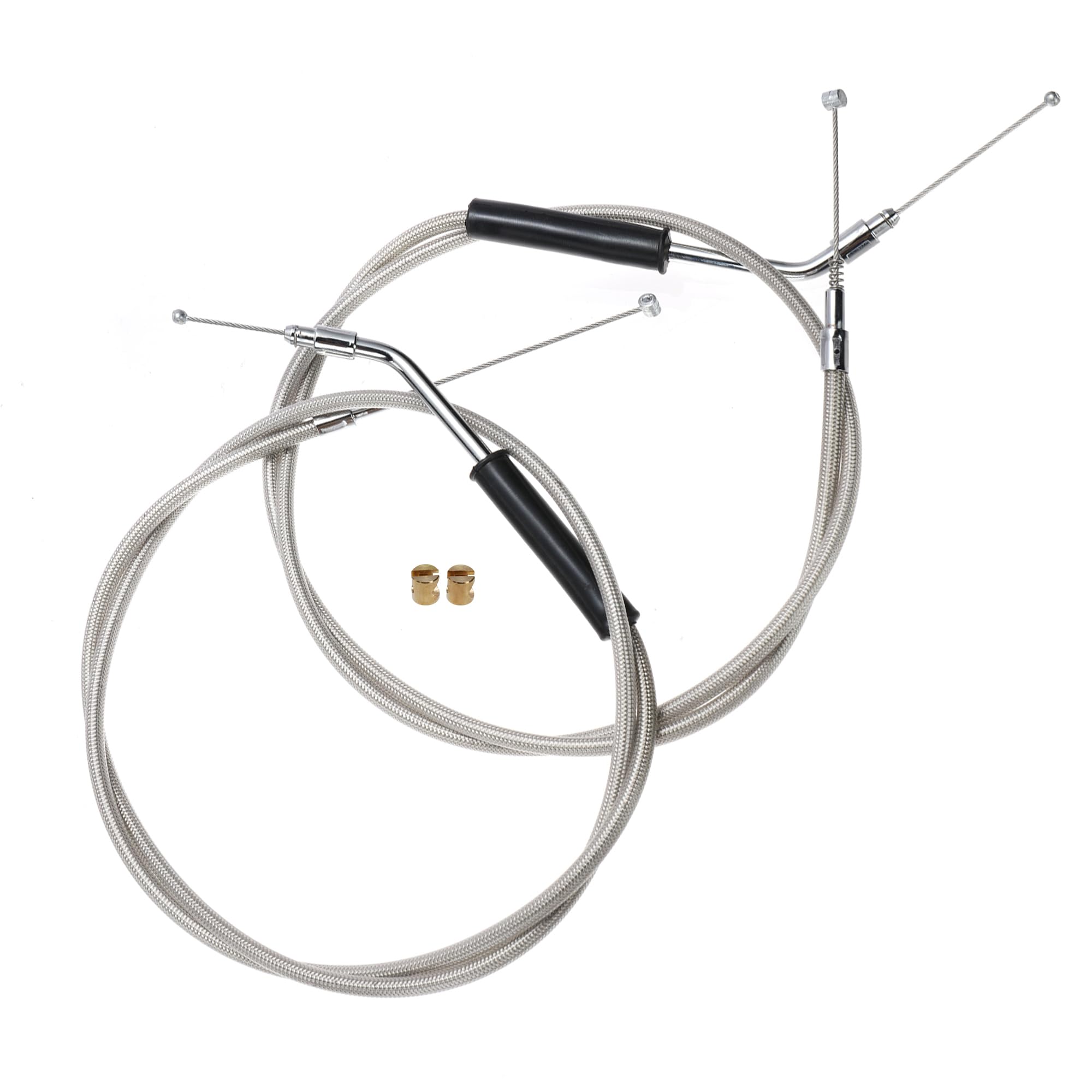 Amazon.com: MoKitDora 37" Stainless Steel Braided Throttle Idle Cable ...