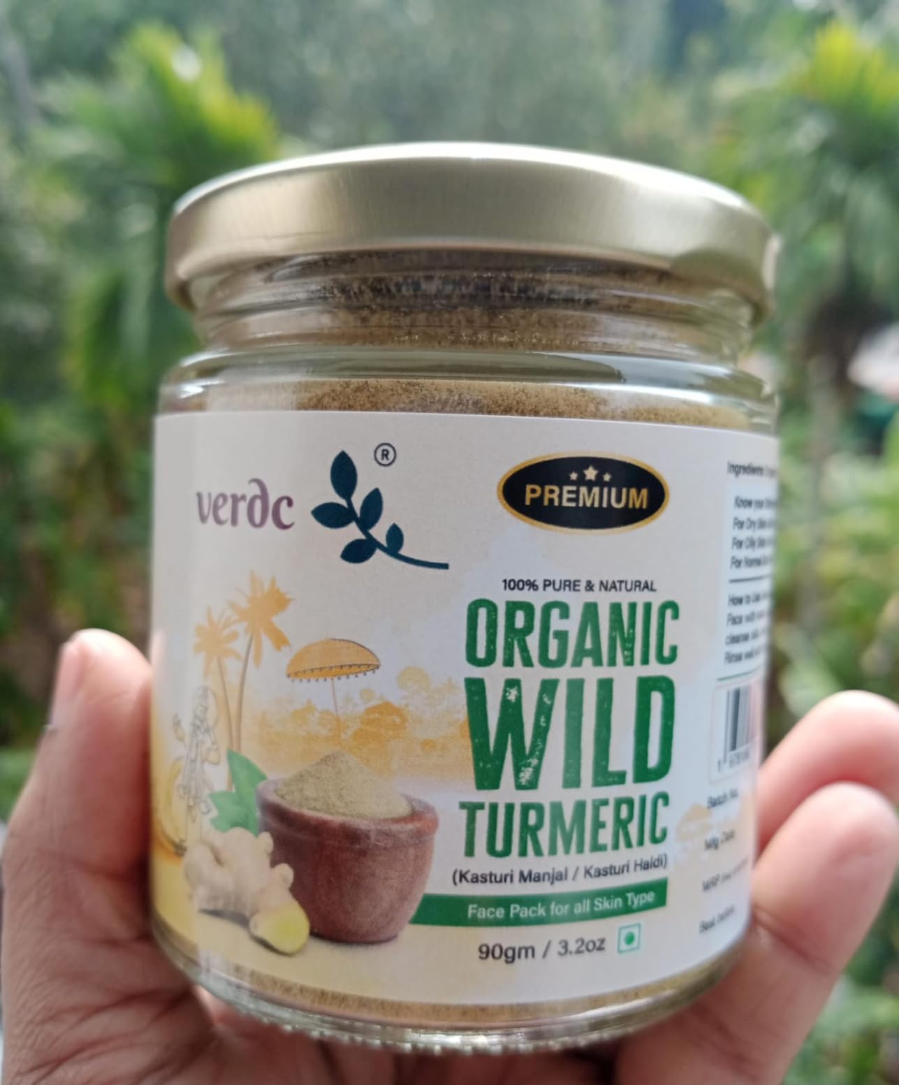 Verdc - Wild Turmeric Face Pack Powder | 100% Natural Kasturi Turmeric ...