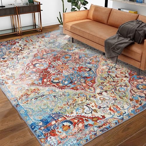 Mandala Life ART 4' x 6' Bohemian Décor Cotton Area Rug with Hand ...