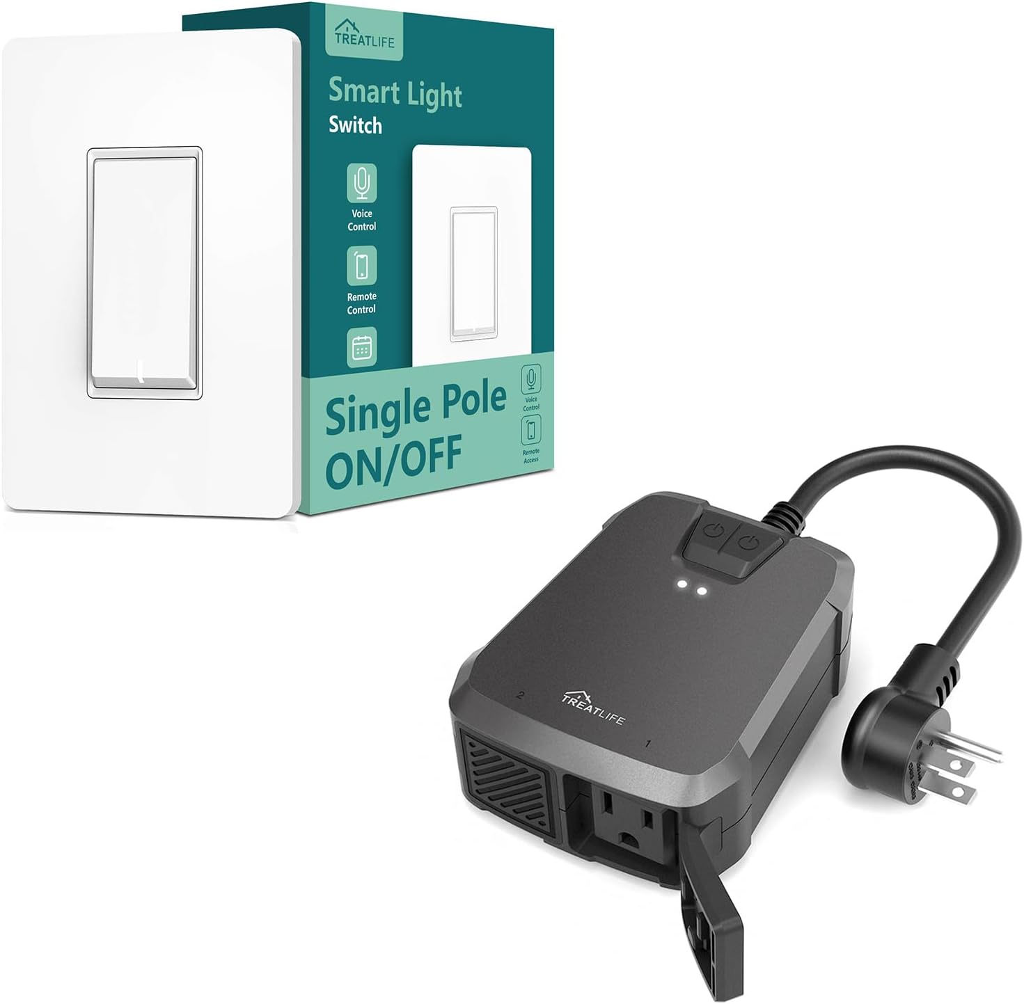 TREATLIFE Outdoor Smart Plug + Smart Light Switch Bundles - Amazon.com