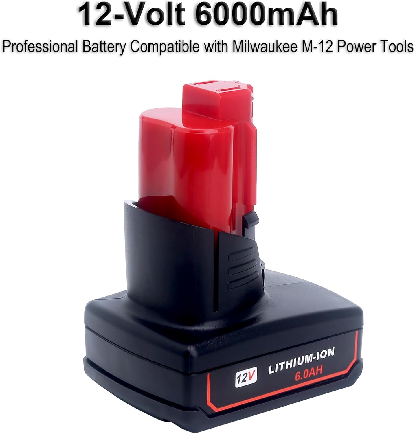 2-Pack 12V Lithium 6.0Ah Battery Compatible with Milwaukee M-12 XC ...